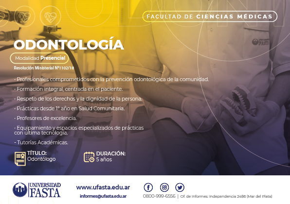 Odontología - Ingreso a UFASTA